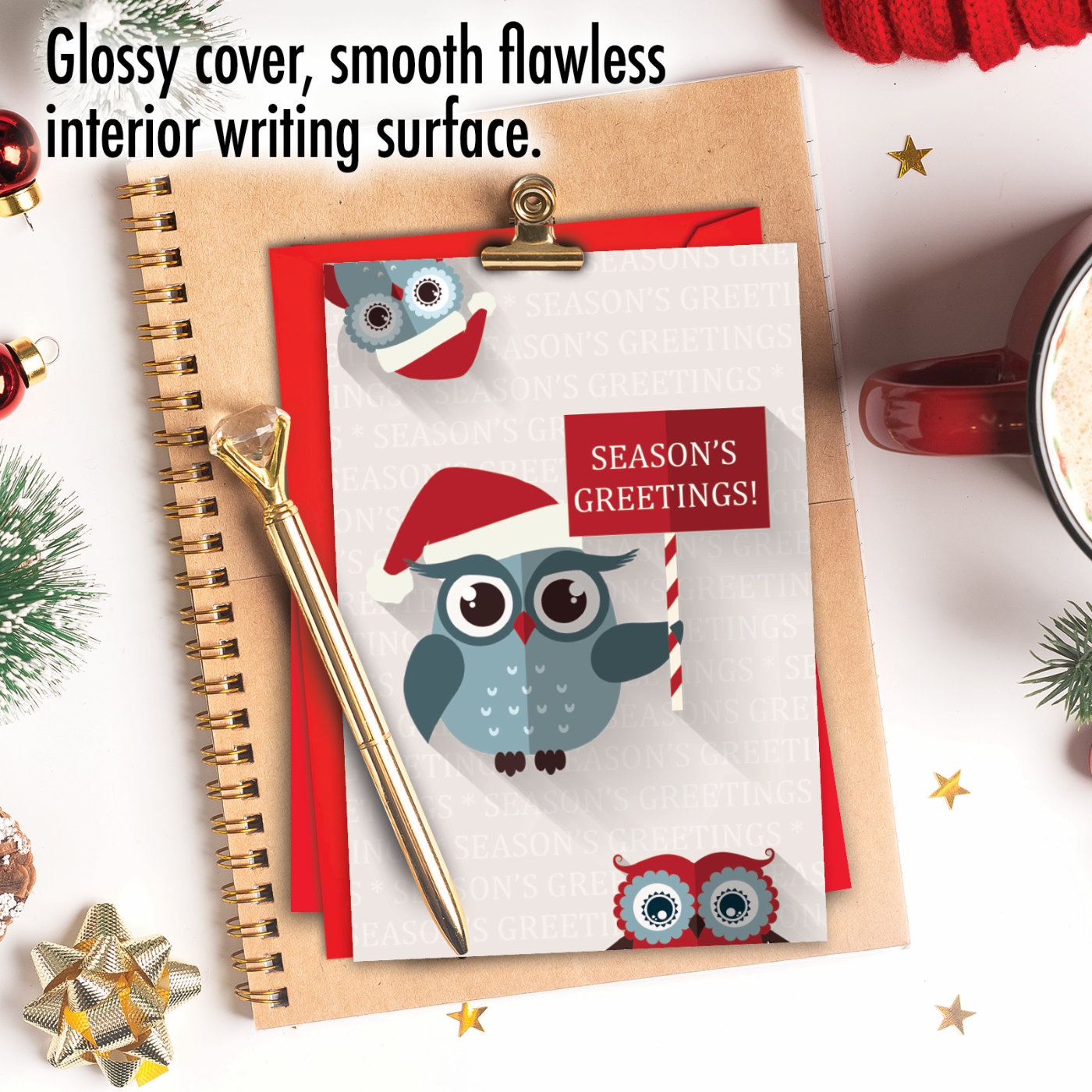 Happy Owlidays: Stylish Christmas Greeting Card
