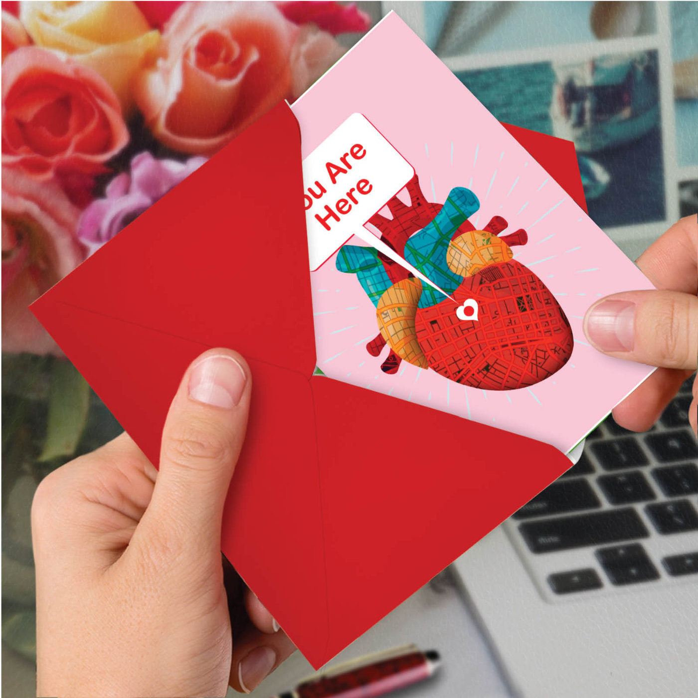 Heart Map: Funny Valentine's Day Greeting Card