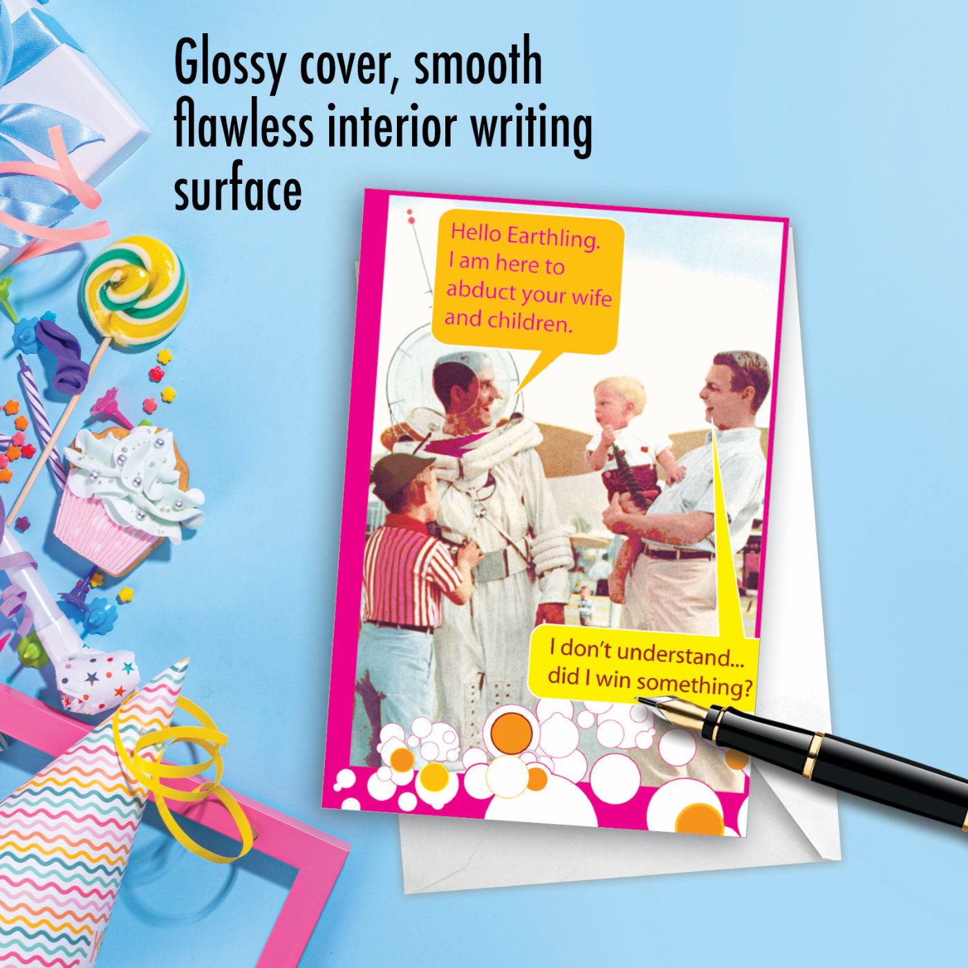 Hello Earthling Picture Birthday Greeting Card