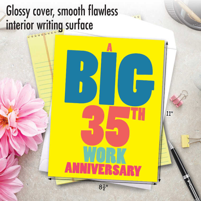 35 Years At Work: Hilarious Milestone Anniversary Jumbo Printed ...