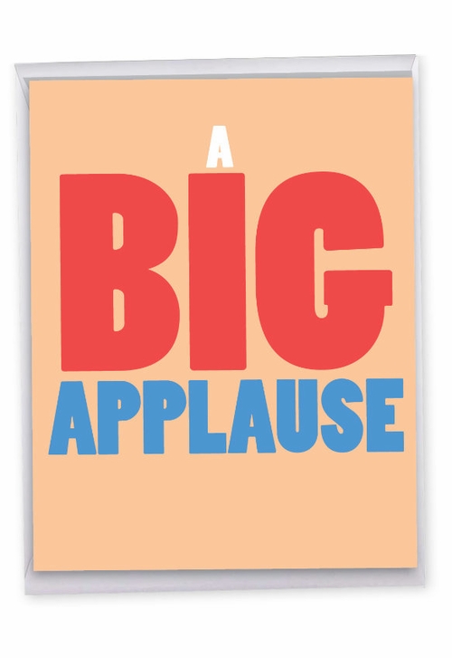 A Big Applause: Hilarious Congratulations Giant Printed Card