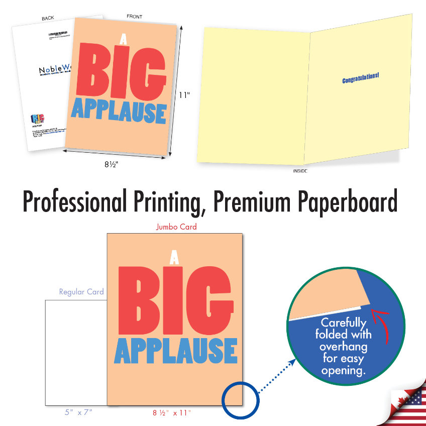 A Big Applause: Hilarious Congratulations Giant Printed Card