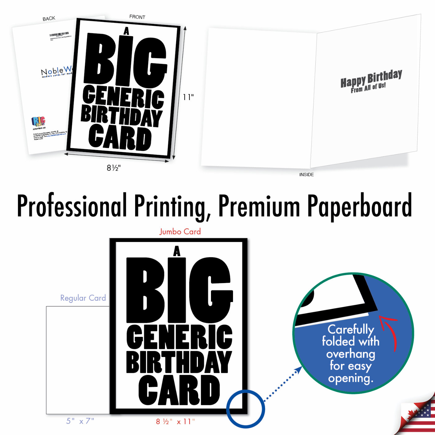 Big Generic B'Day: Funny Birthday Jumbo Greeting Card