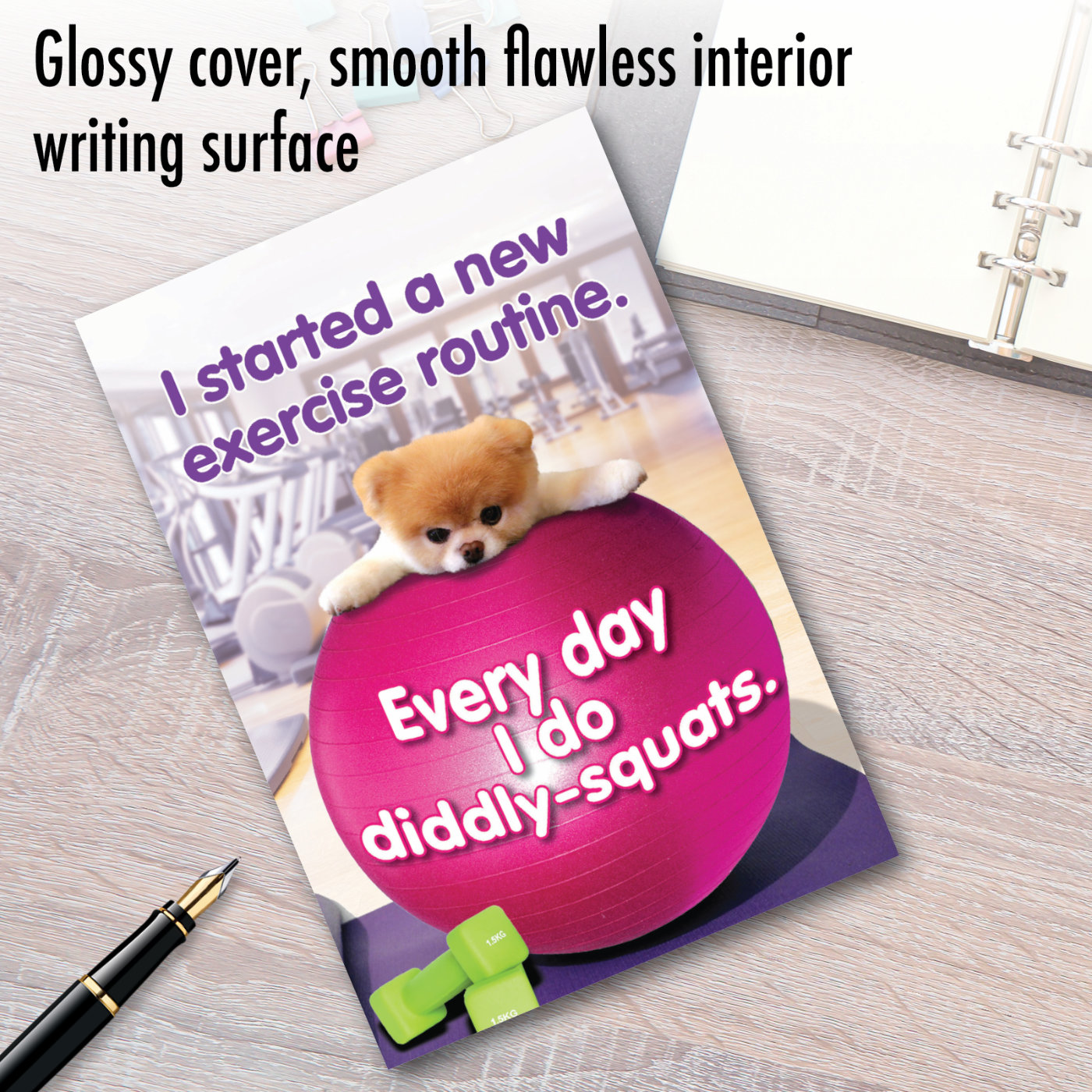 Boo's New Exercise Routine: Funny All Occasions Blank Greeting Card ...