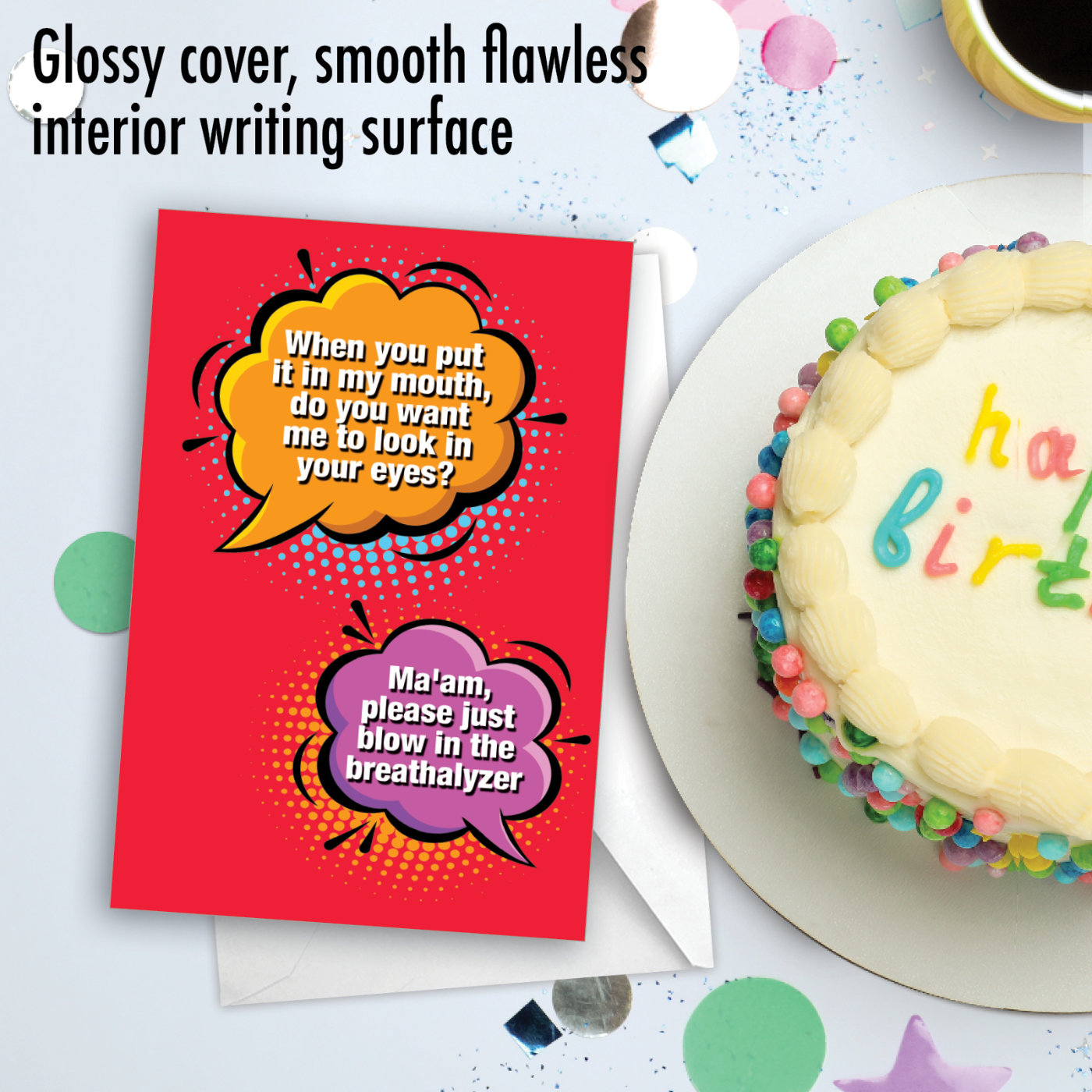 Breathalyzer: Hilarious Birthday Printed Greeting Card