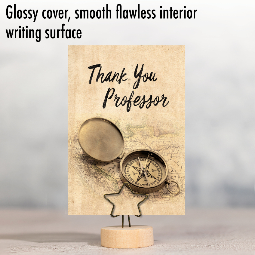 Compass Professor: Hilarious Teacher Thank You Printed Card