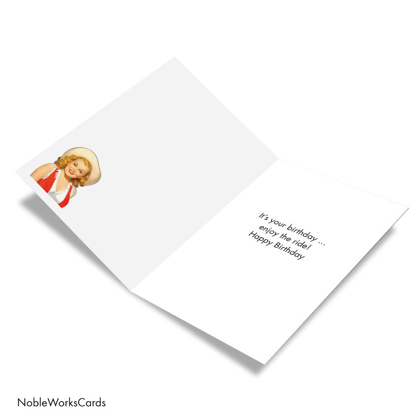 First Rodeo: Hilarious Birthday Printed Greeting Card