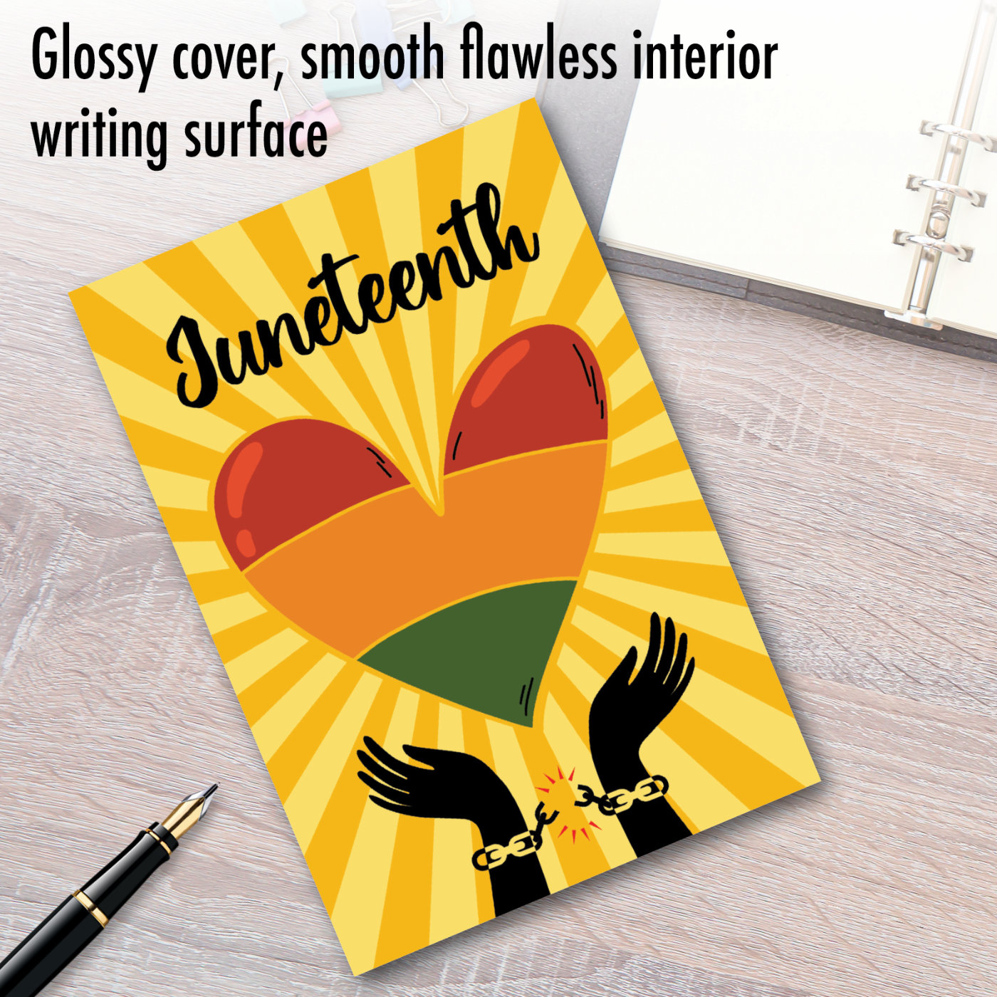 Happy and Freedom: Stylish Juneteenth Greeting Card