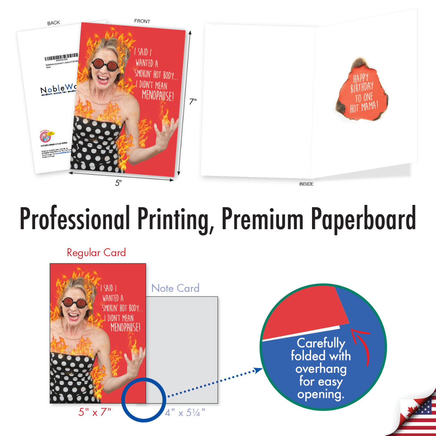 Hot Flashes: Funny Birthday Variety Pack of 3 Cards for Women