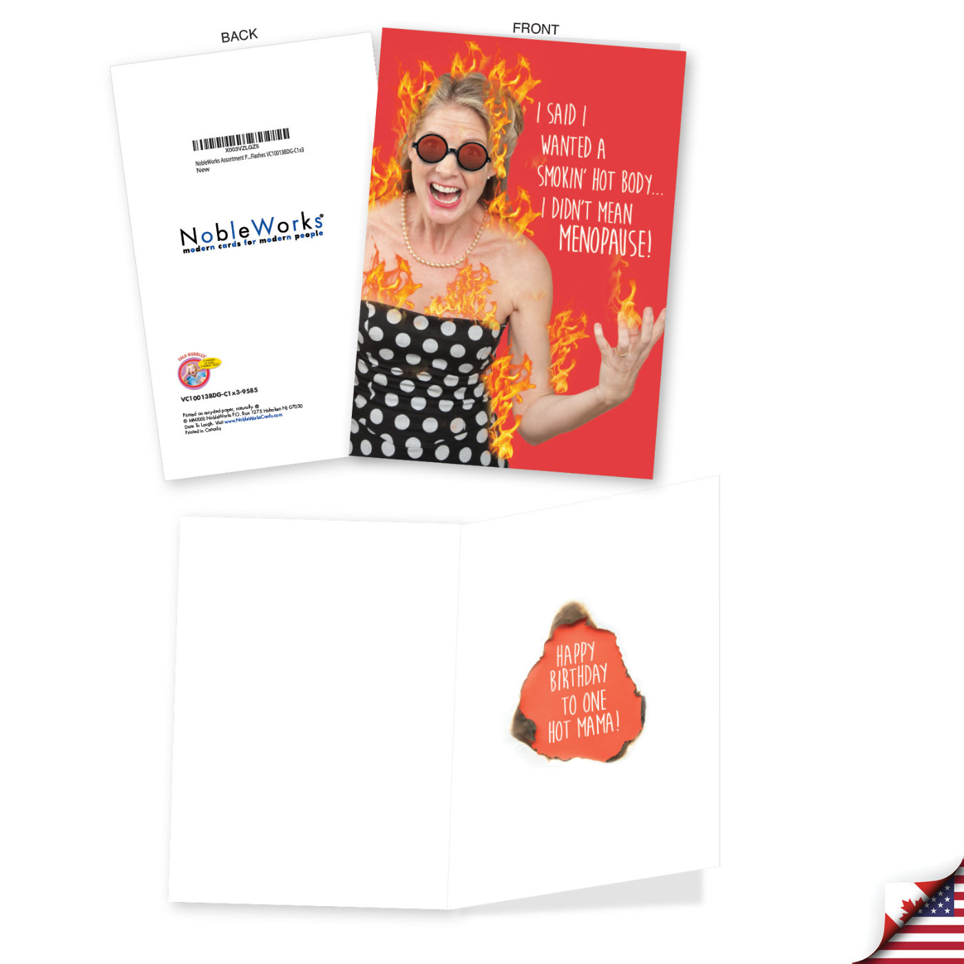 Hot Flashes: Funny Birthday Variety Pack of 3 Cards for Women