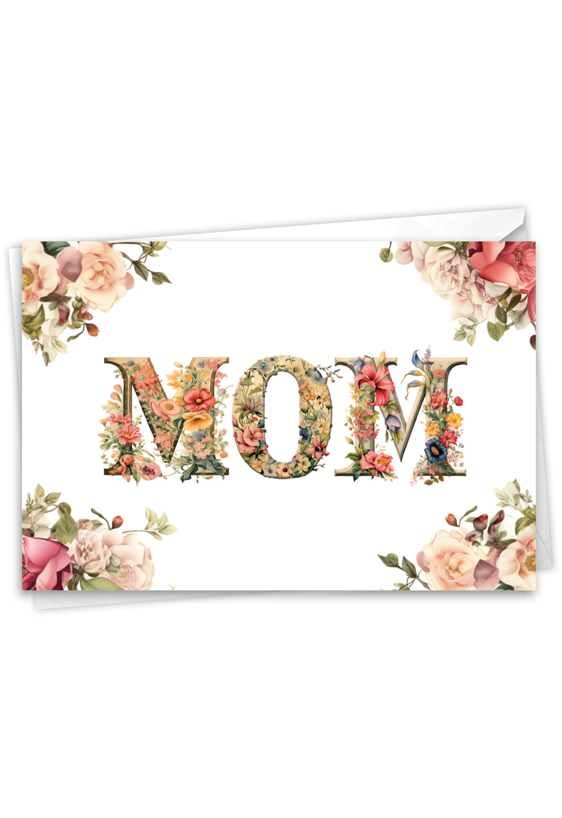 Mom Letters - Floral: Stylish Mother's Day Greeting Card