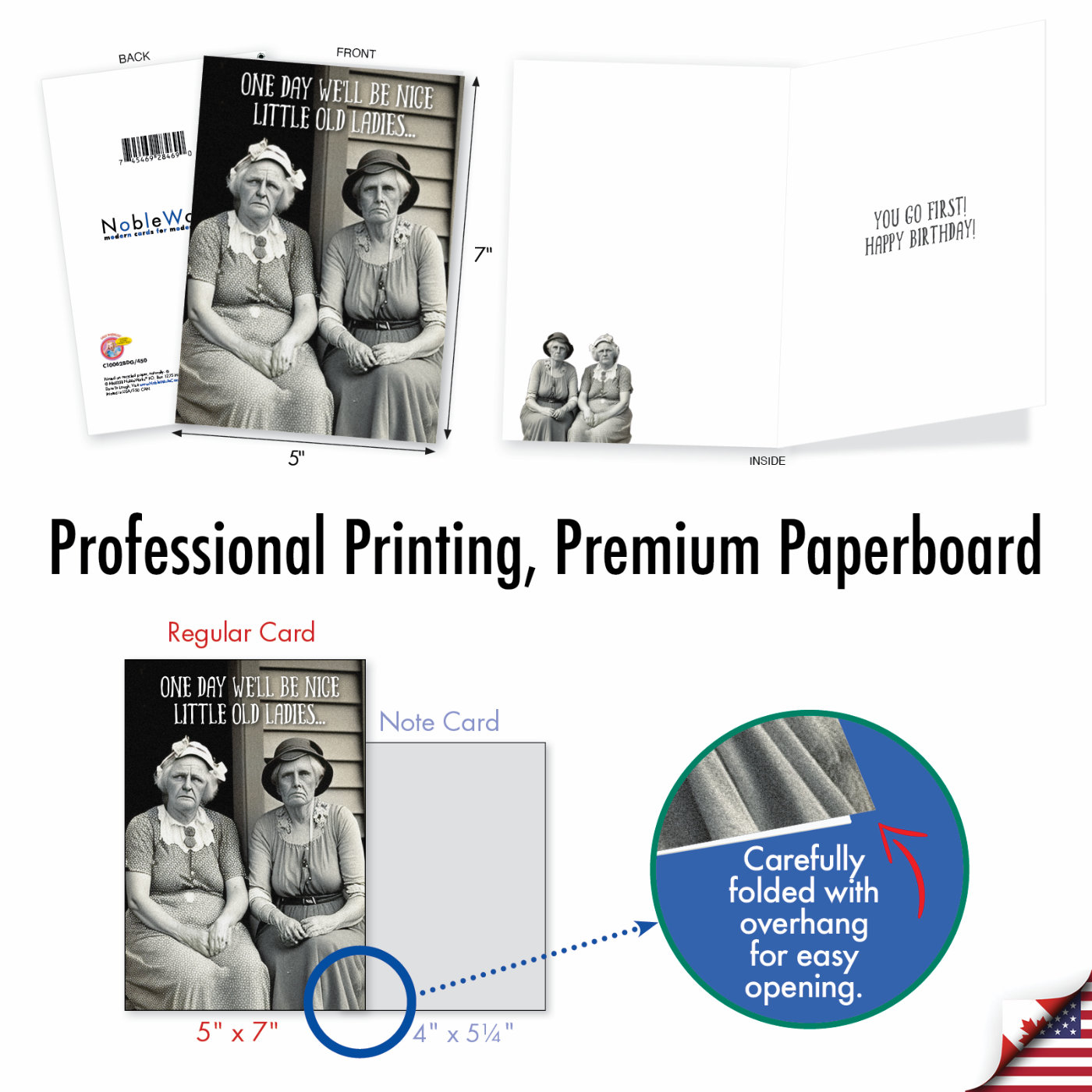 Nice Old Ladies: Funny Birthday Greeting Card for Women