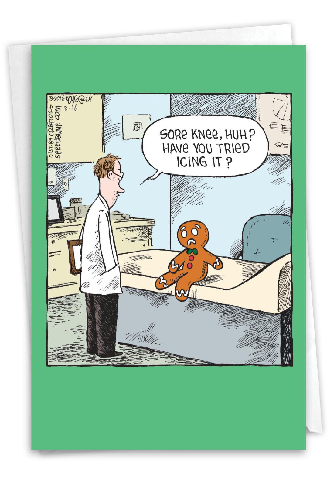 Sore Gingerbread Man: Funny Thank You Greeting Card