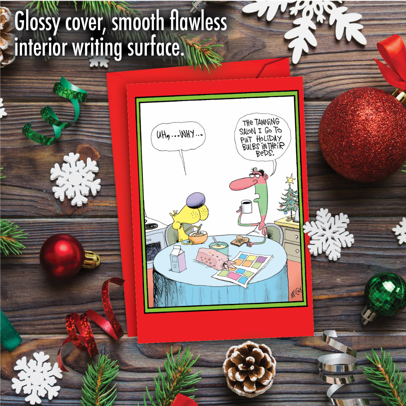 Holiday Tan: Funny Christmas Greeting Card - Dog