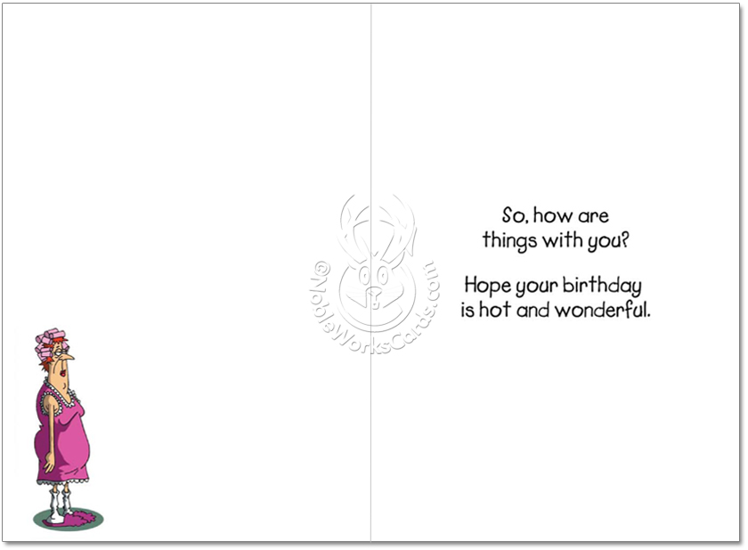 Hot Flash Funny Birthday Greeting Card