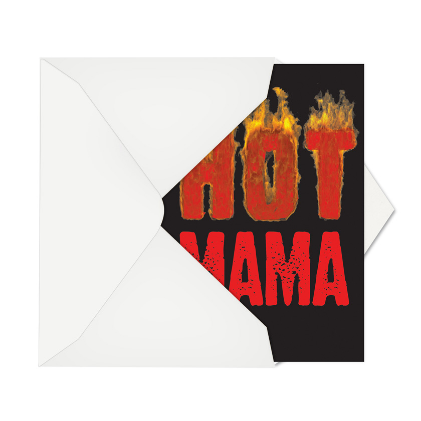 Hot Mama Red Rocket Mother's Day Greeting Card By