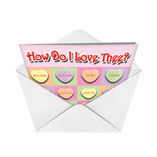 How Do I Love Thee Valentine's Day Greeting Card