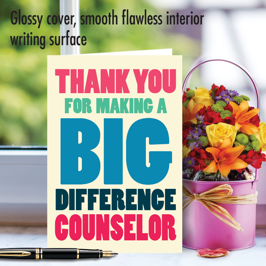 Big Difference Counselor: Humorous Thank You Card