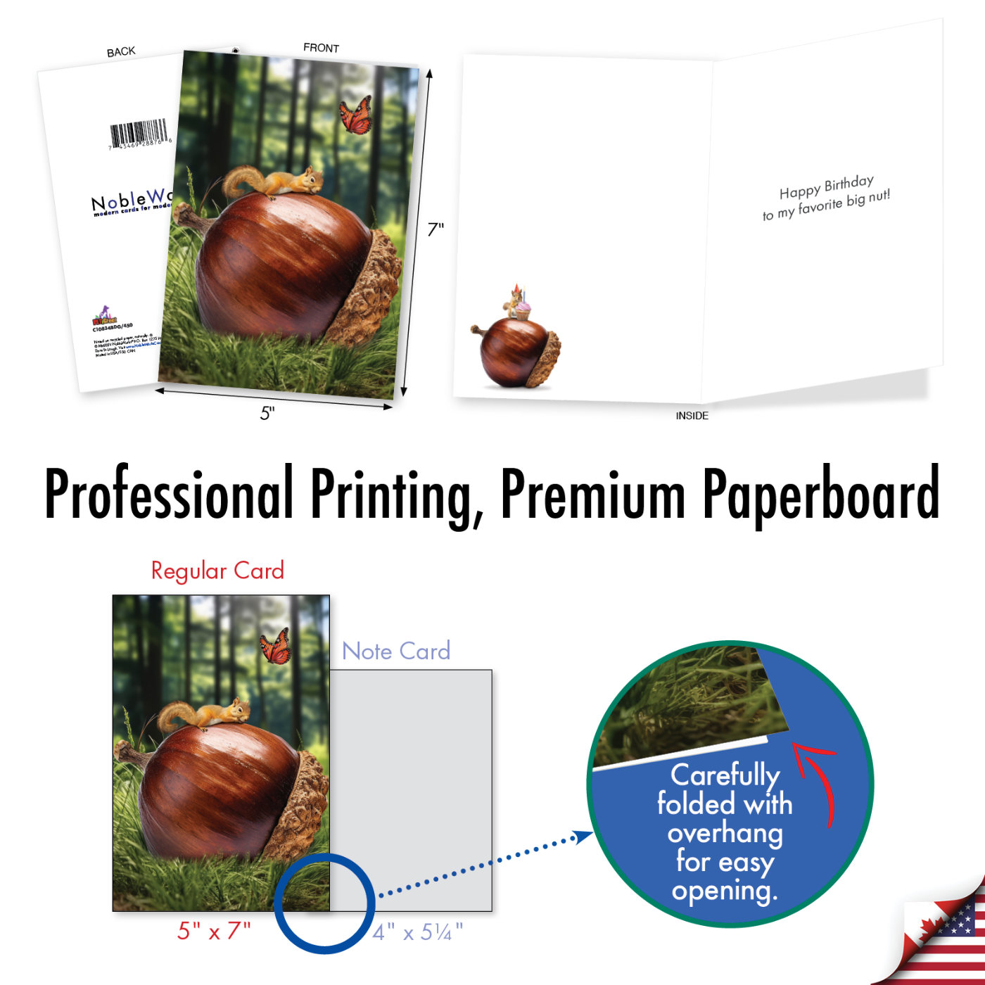 Big Nut: Humorous Birthday Paper Card