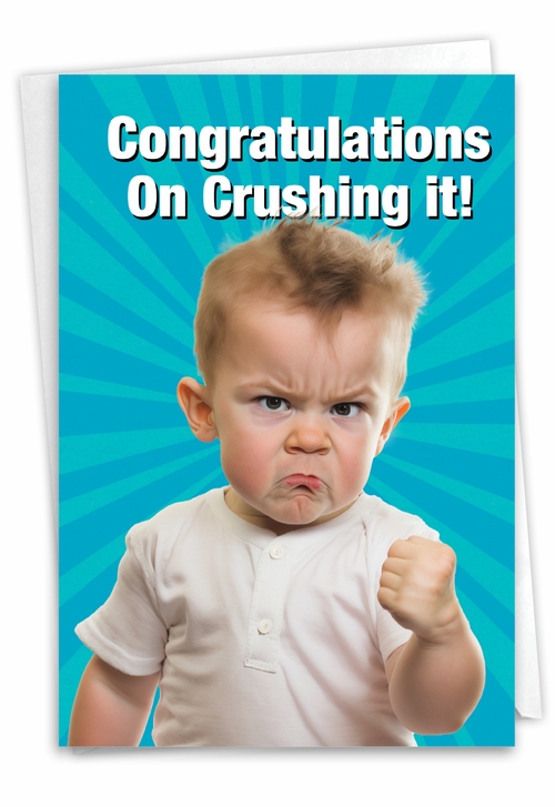 Crushing Congrats: Humorous Congratulations Card