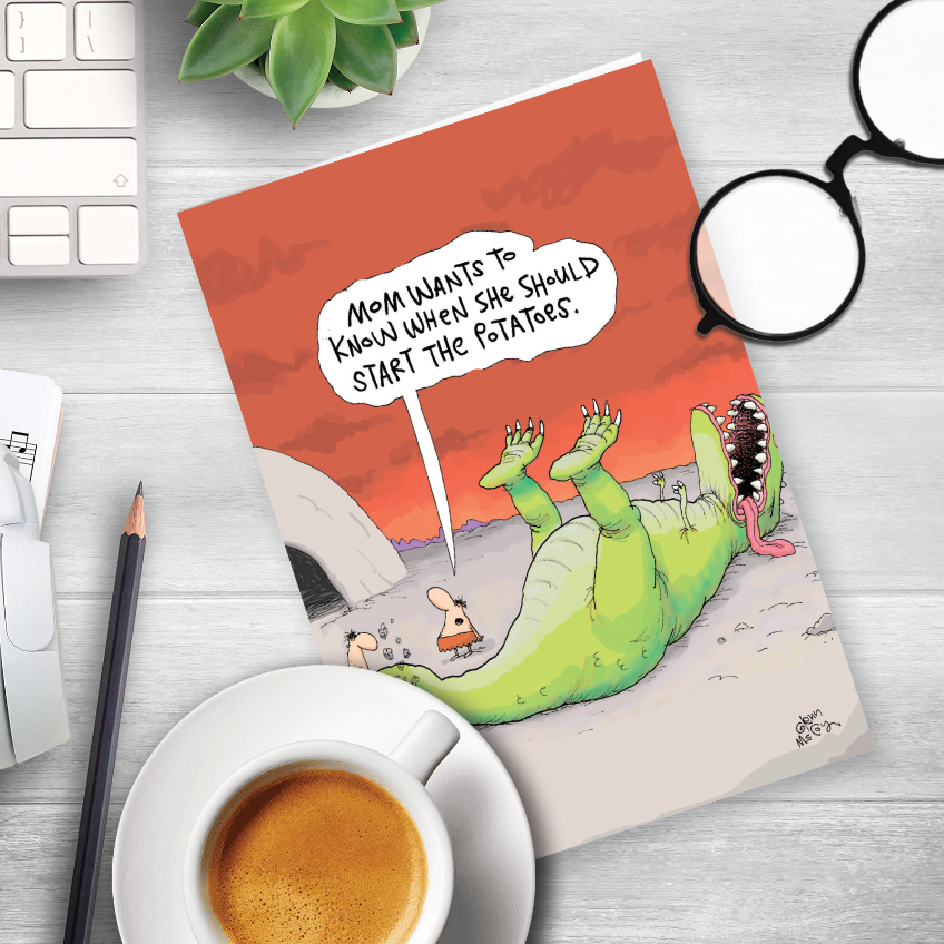 Dinosaur Barbecue: Humorous Father's Day Card