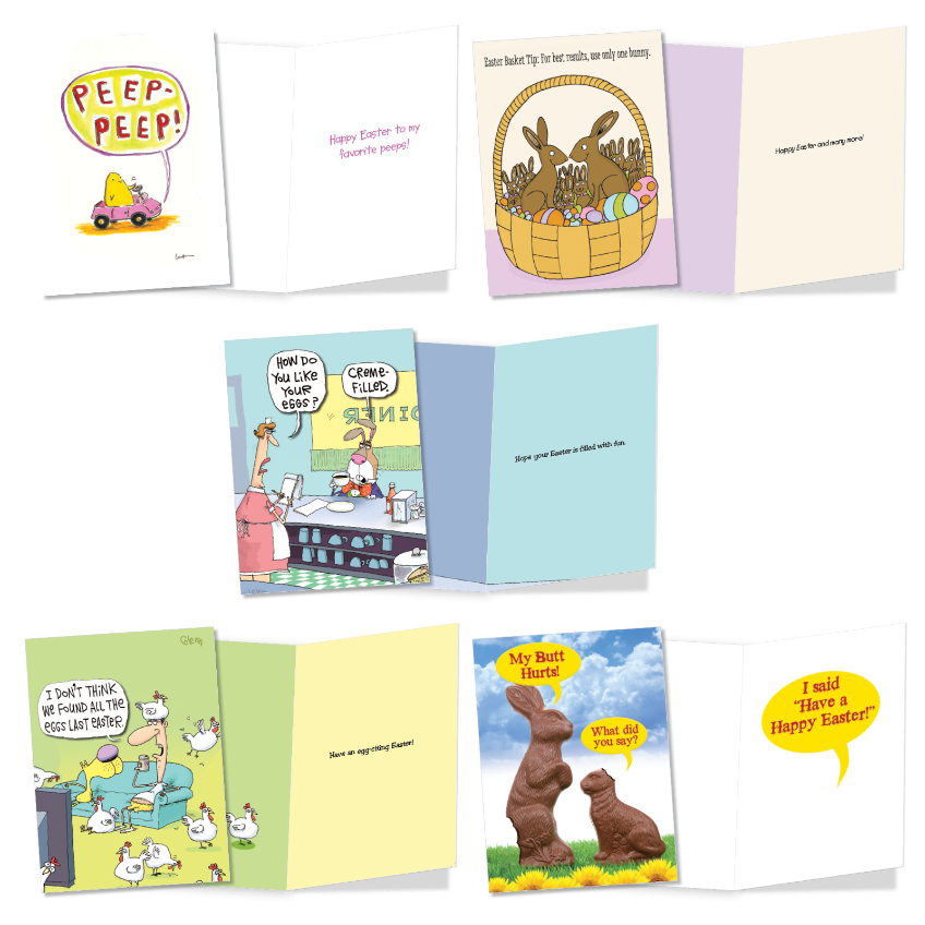 Eastertime Fun: Humorous Easter Assorted Set of 20 Cards