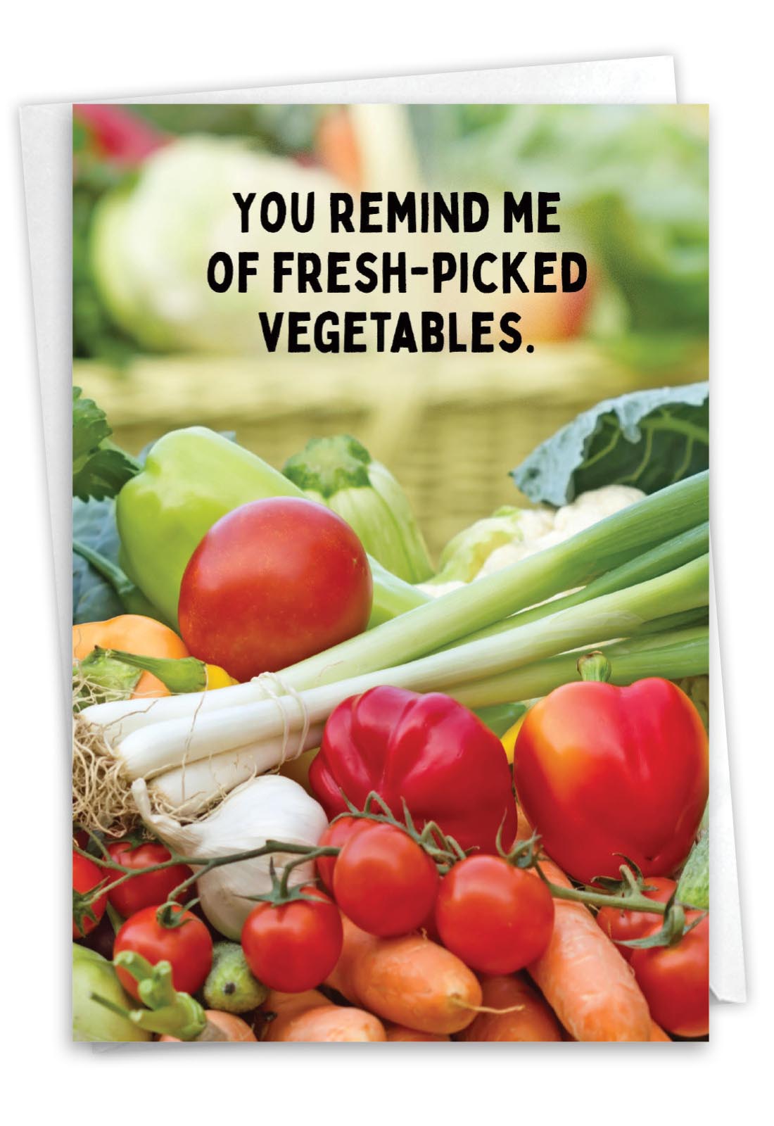 Fresh-Picked Vegetables: Humor Birthday Greeting Card