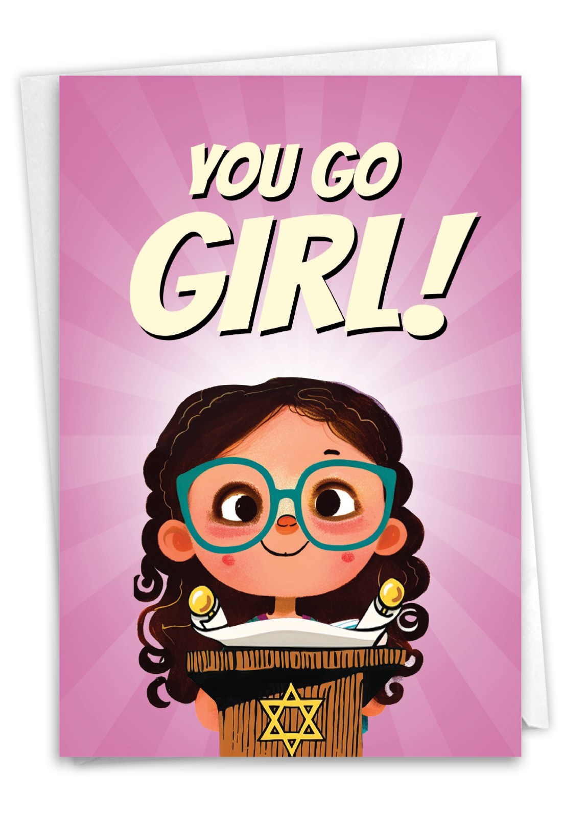 Go Girl: Humorous Bat Mitzvah Paper Card