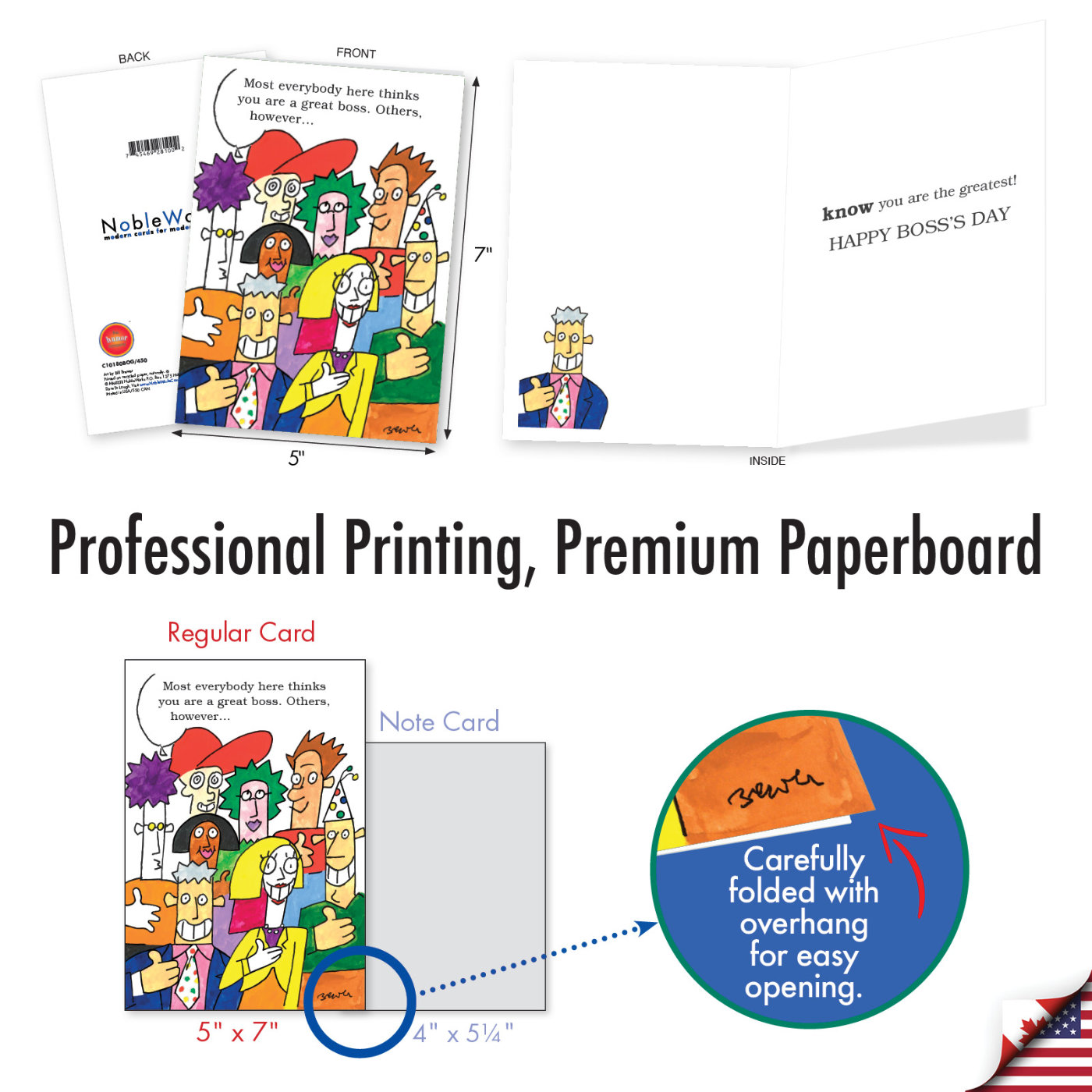 Greatest Boss: Humorous Boss's Day Paper Greeting Card