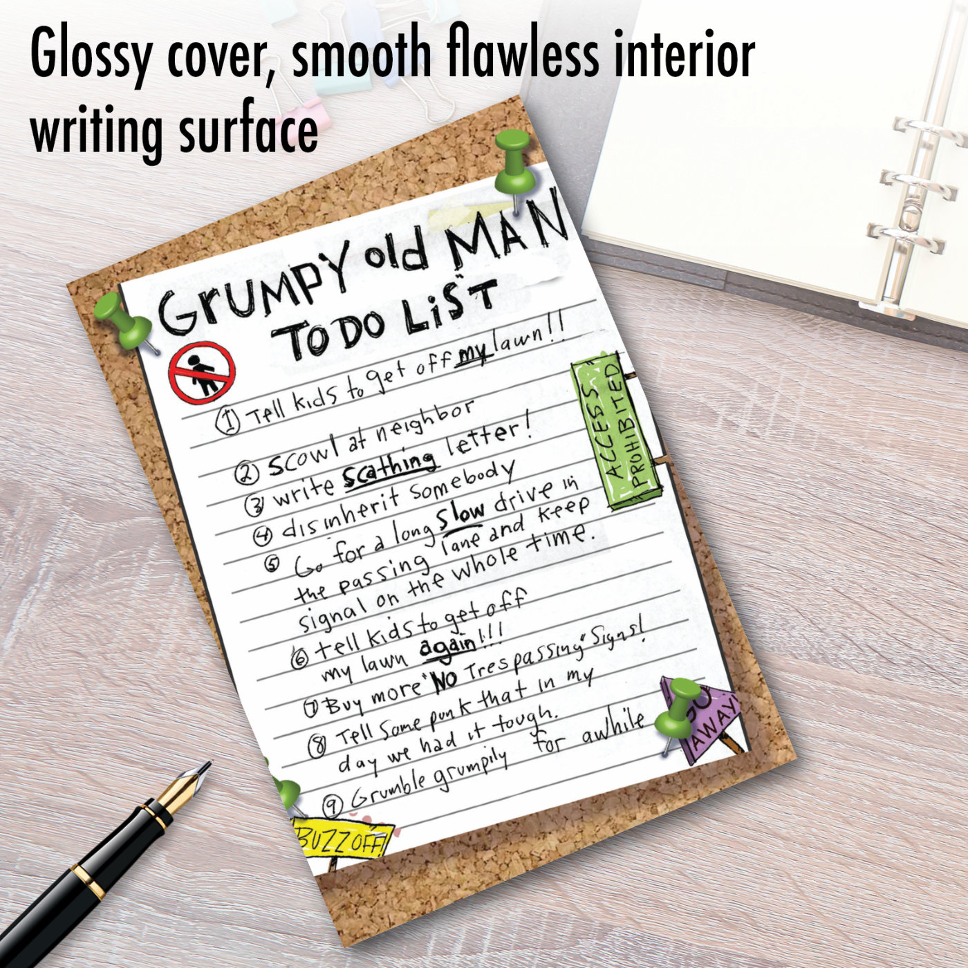 Grumpy Old Man List: Humor All Occasions Blank Card