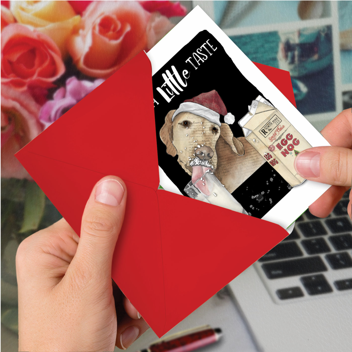 Holiday Dog Antics - Little Taste: Artful Merry Christmas Card