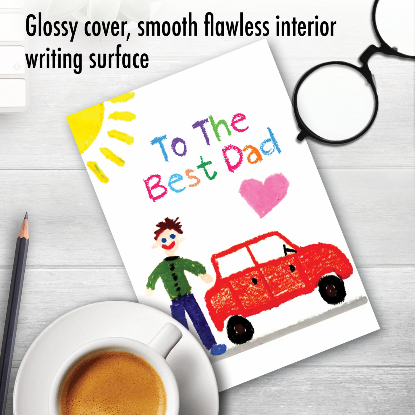 Love You Daddy - Car: Artful Birthday Father Card for Men