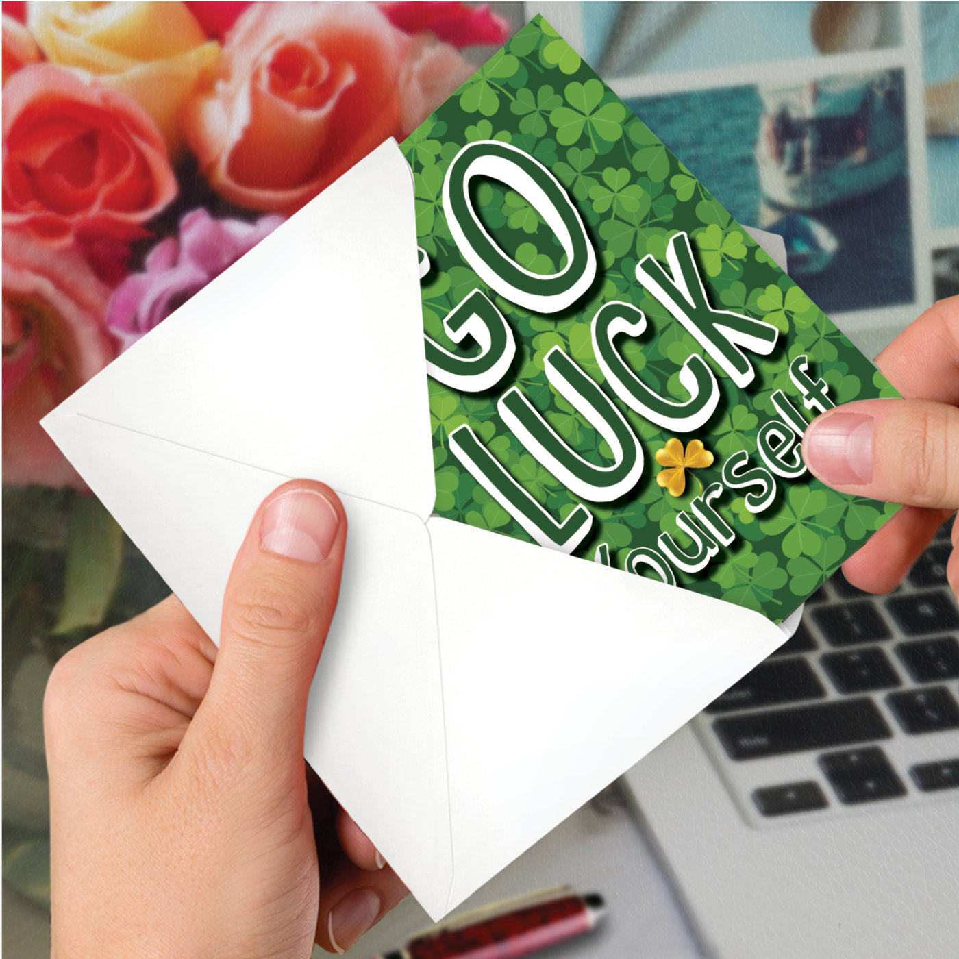 Luck Yourself: Humor St. Patrick's Day Card