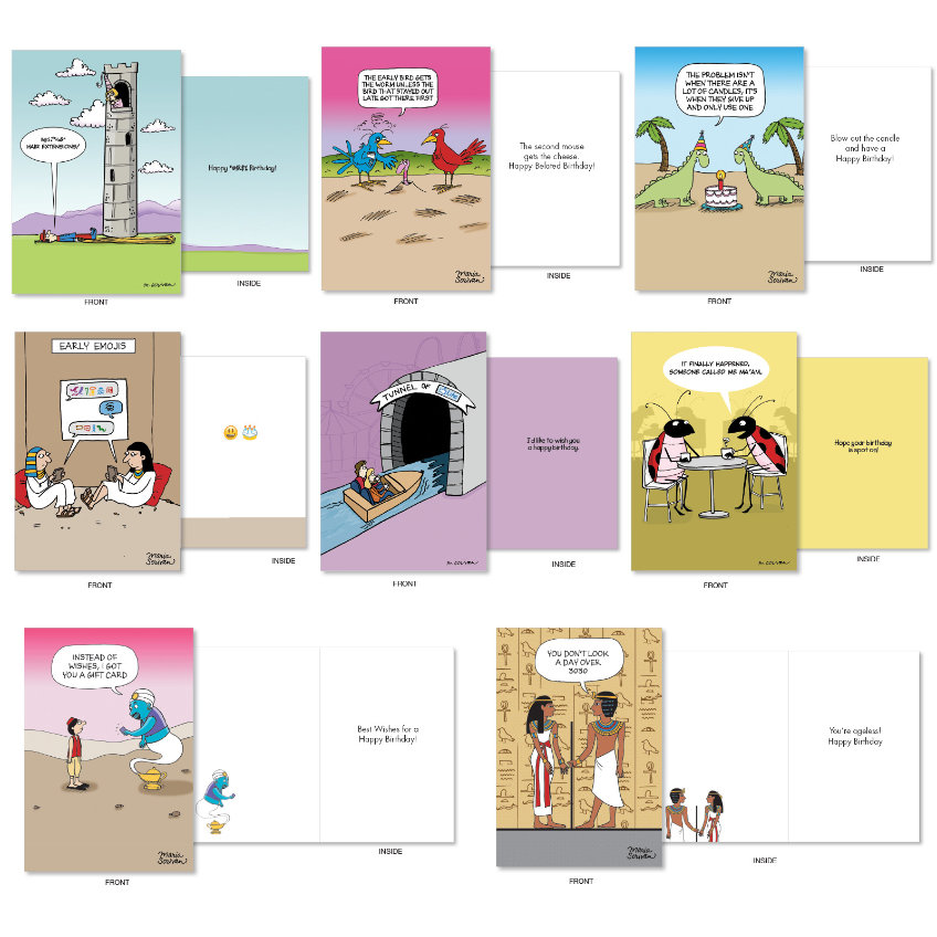 Maria Scrivan's Celebrations: Humorous Birthday Assortment of 36 Cards