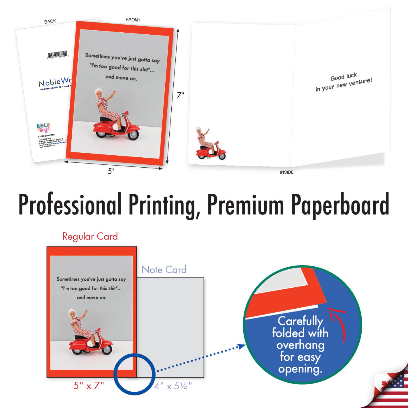 Moving On: Humorous Good Luck Paper Card