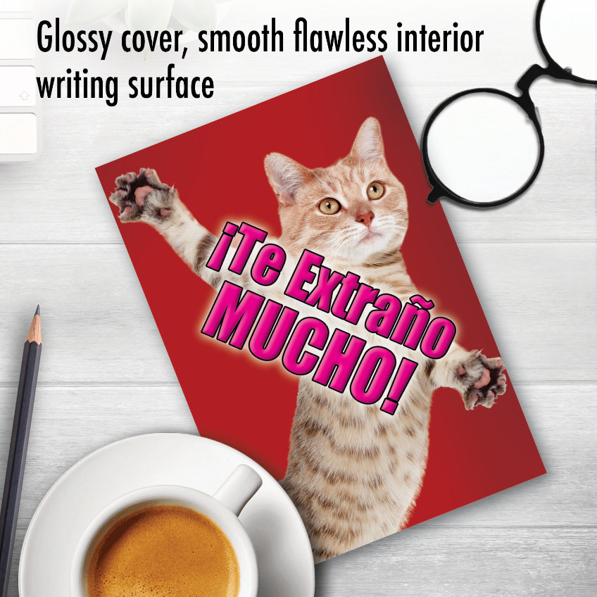 Te Extraño un Montón - Gato: Humorous Miss You Paper Card