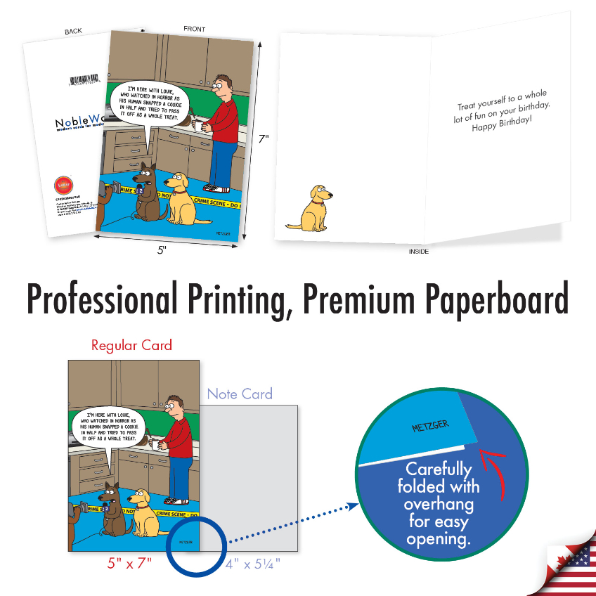 Treat Crime: Humorous Birthday Paper Greeting Card