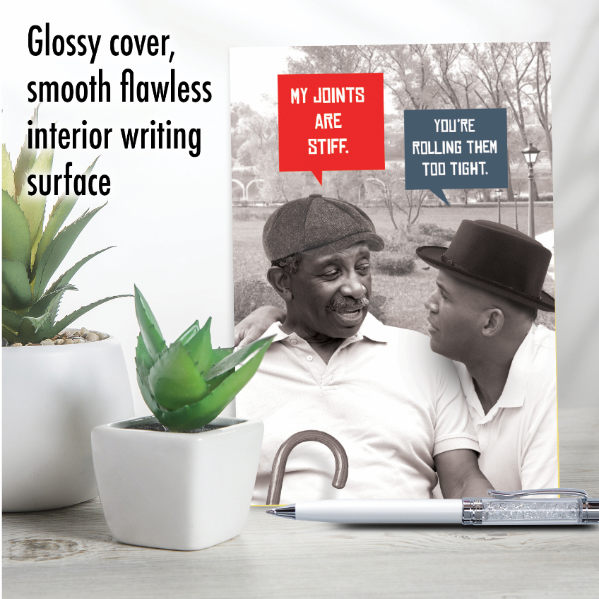 Unlit Men Stiff Joints - Of Color: Humorous Birthday Card