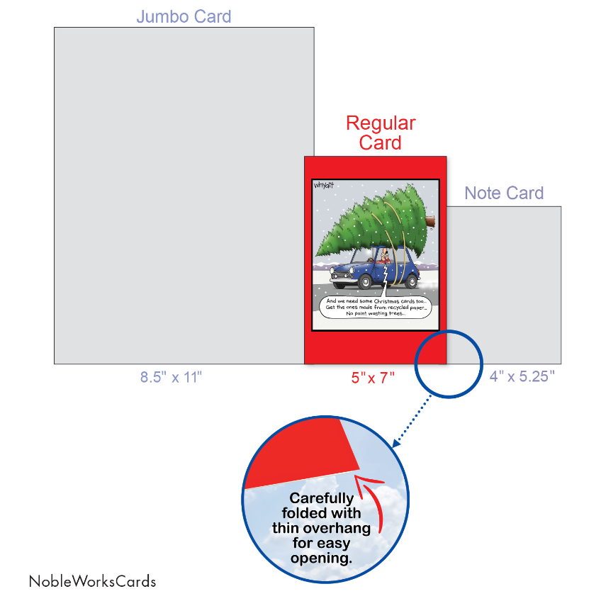 Wasting Trees: Humorous Merry Christmas Paper Card