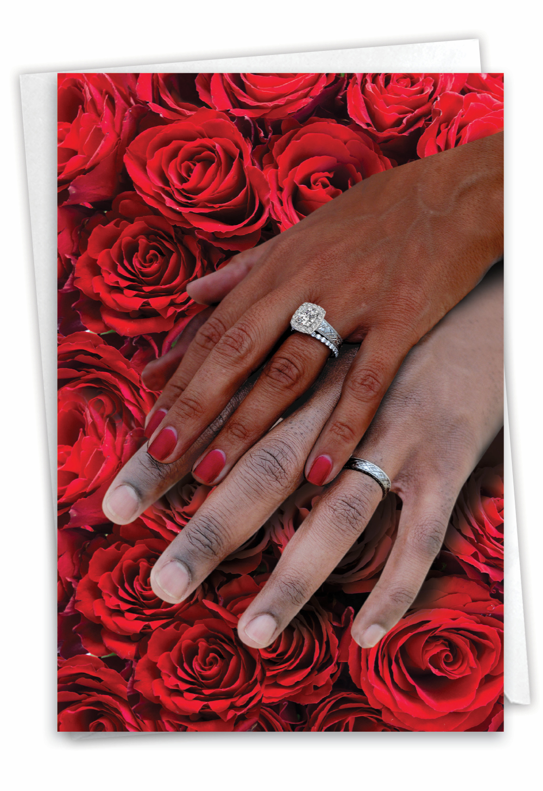 Wedding Hands - Couple of color: Humor Wedding Congratulations Greeting ...