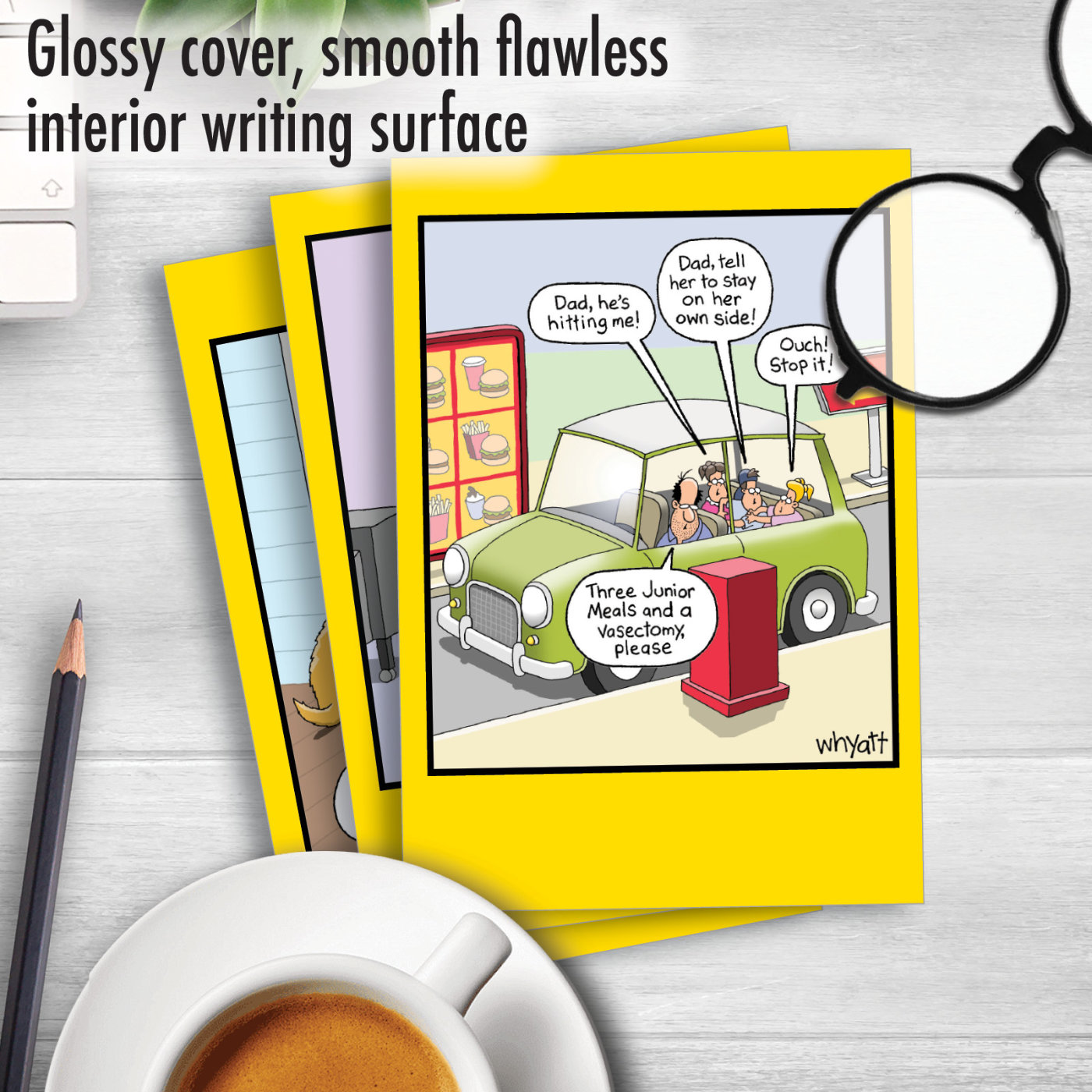 Whyatt's Wonderful Dads: Humor Father's Day Variety Pack of 3 Cards - Dogs