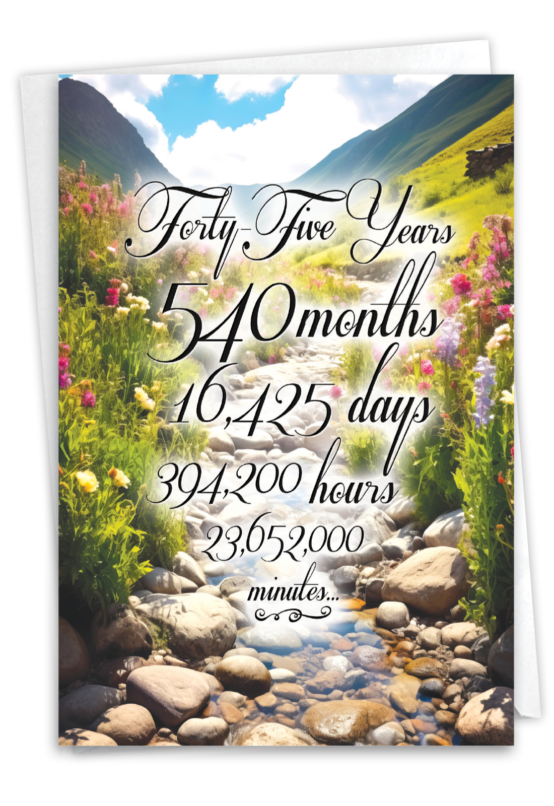 45 Year Time Count: Hysterical Recovery Greeting Card