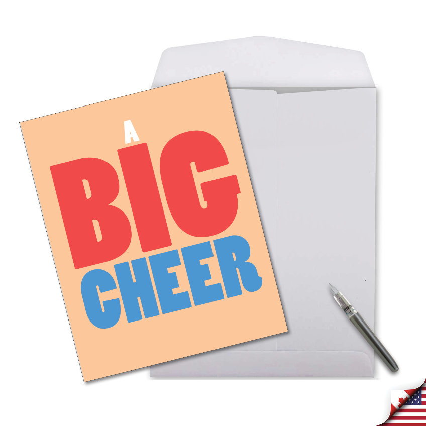 A Big Cheer: Hysterical Congratulations Jumbo Printed Greeting Card