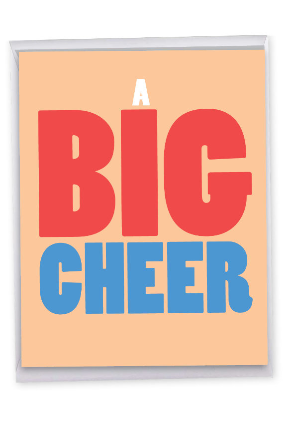 A Big Cheer: Hysterical Congratulations Jumbo Printed Greeting Card