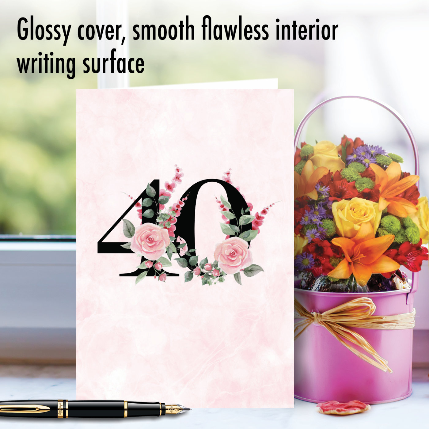 Floral Couple 40: Funny Milestone Anniversary Card