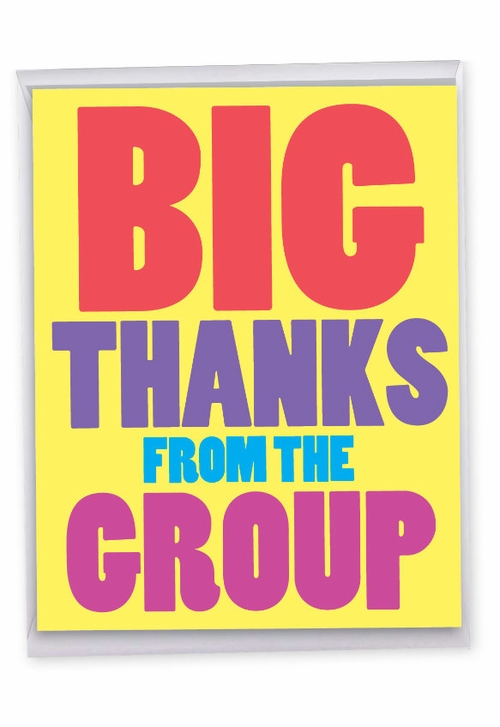 From The Group: Hysterical Thank You Giant Printed Card
