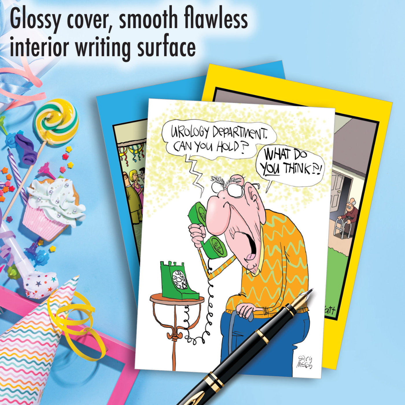 Hap-pee Times: Funny Birthday Variety Pack of 3 Cards