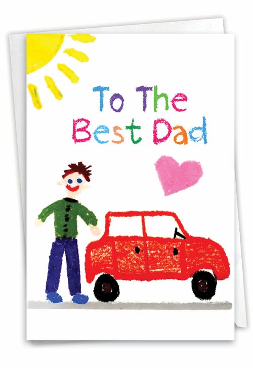 Love You Daddy - Car: Beautiful Father's Day Printed Card