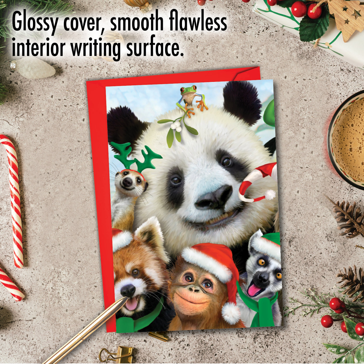 Merry Christmas To Zoo - Wildlife: Stylish Merry Christmas Printed Card