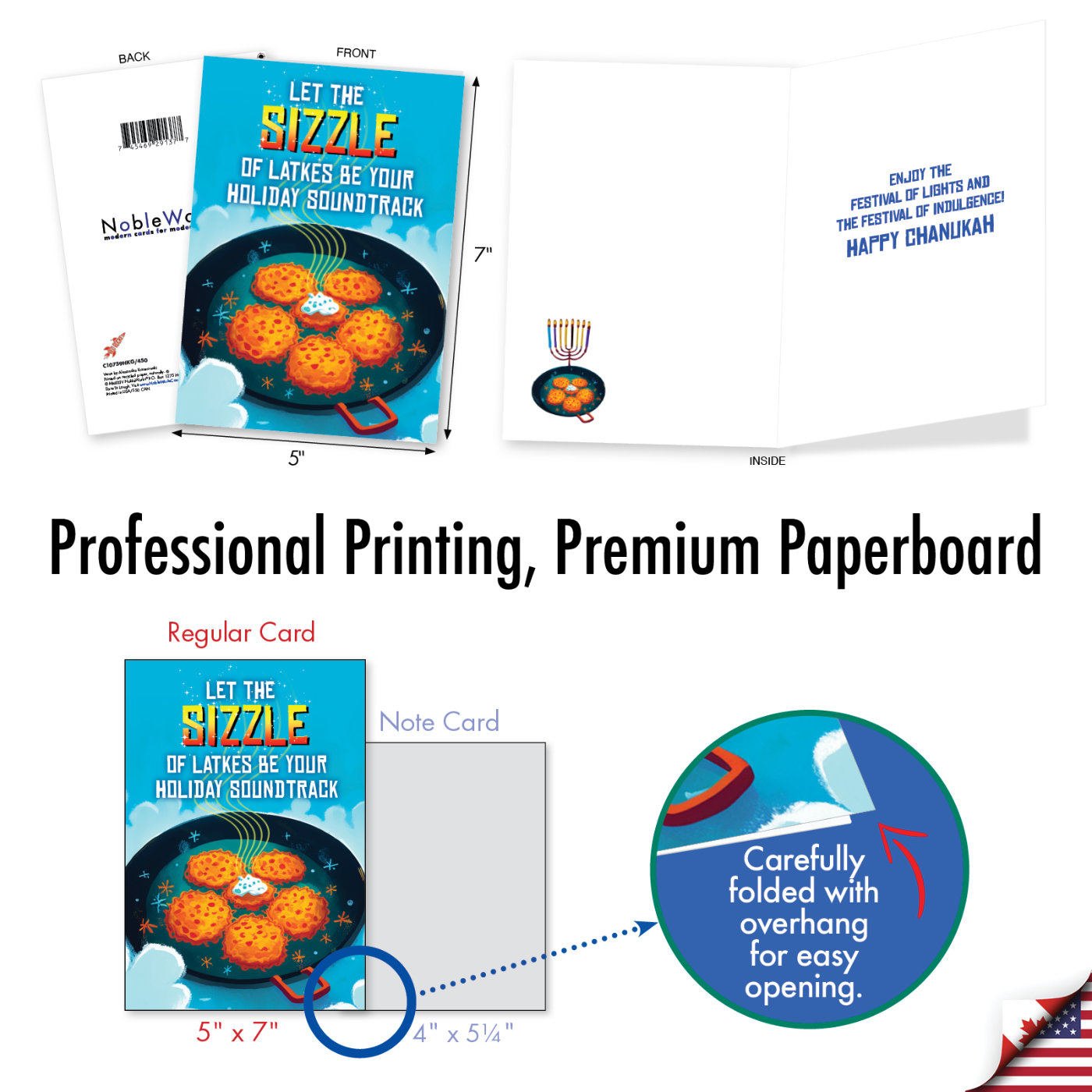 Sizzle of Latkes: Hysterical Chanukah Printed Card